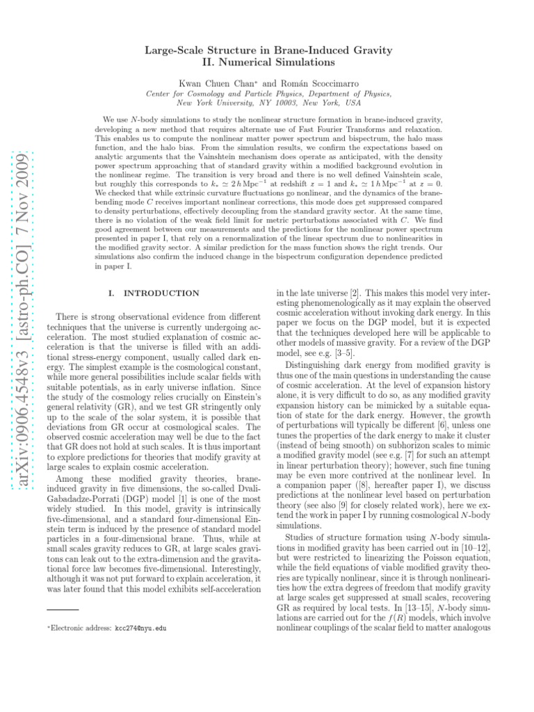 Kwan Chuen Chan and Roman Scoccimarro - Large-Scale Structure in Brane-Induced Gravity II ...