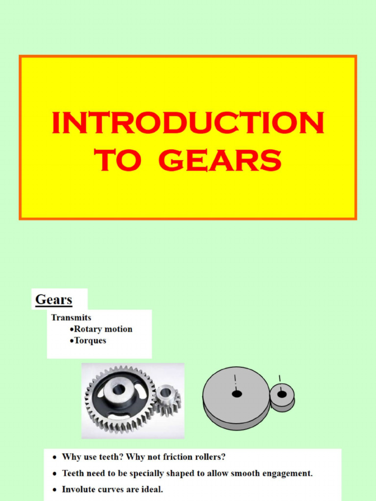 Lec 6 A - Gears | PDF