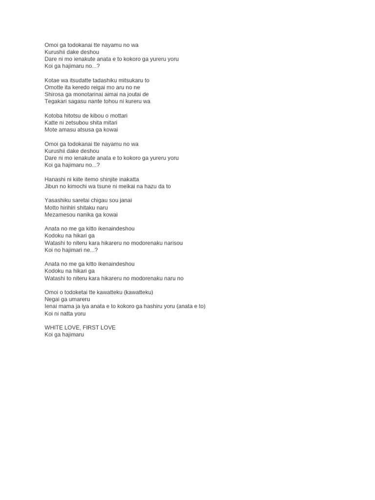 White First Love | PDF | Social Science