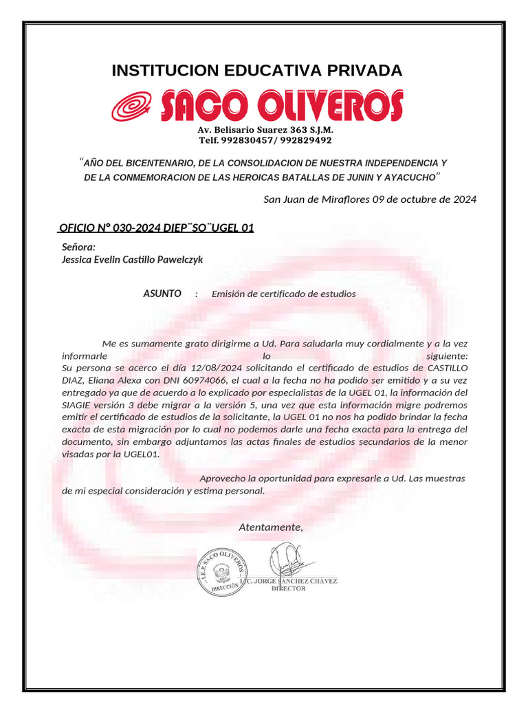 OFICIO | PDF | Derecho