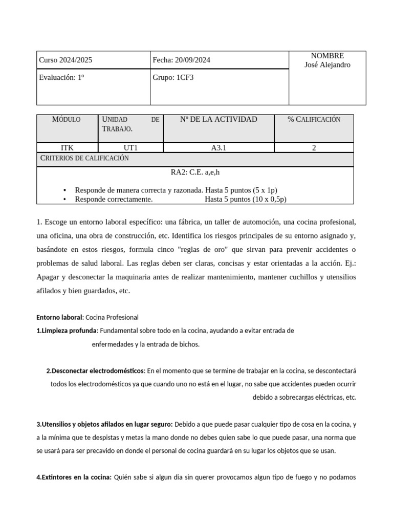 Ódulo Nidad DE Rabajo Alificación: Entorno Laboral 1.limpieza Profunda ...