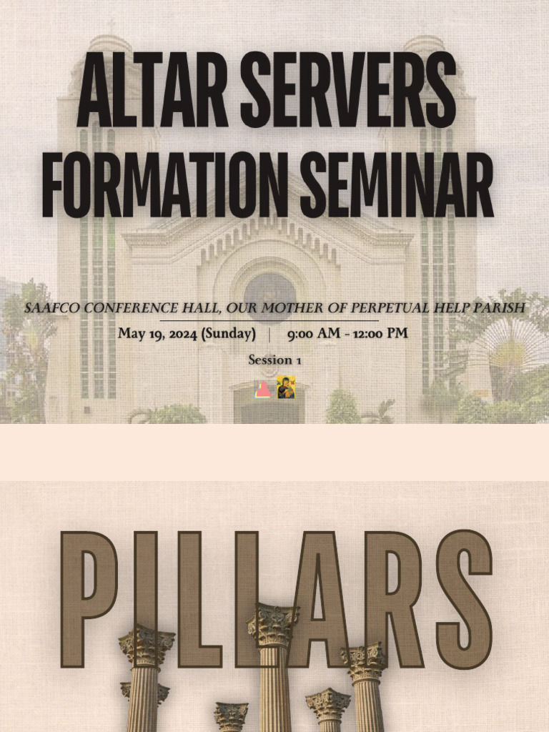 Altar Servers Formation Seminar | PDF | Eucharist | Altar