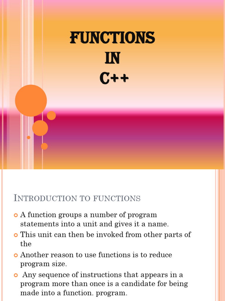 C++ Functions | PDF | Pound (Mass) | Computer Science