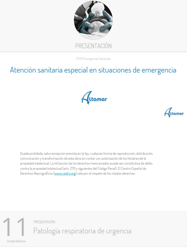 UD11. - Patología Respiratoria de Urgencia | PDF | Tos | Enfermedad pulmonar obstructiva crónica