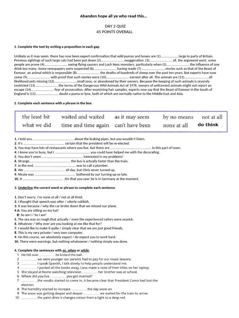 Group 2 Day 3 Exam Questions | PDF