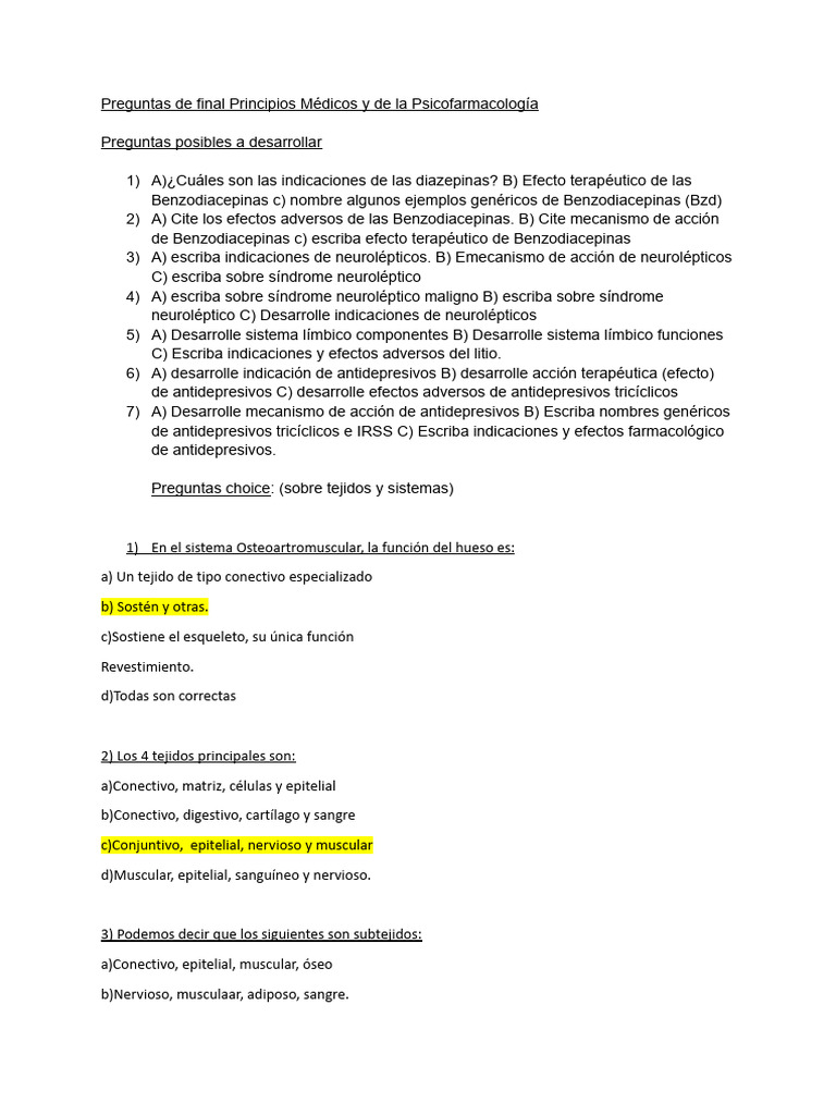 Posibles Preguntas de Final | PDF | Pulmón | Vena