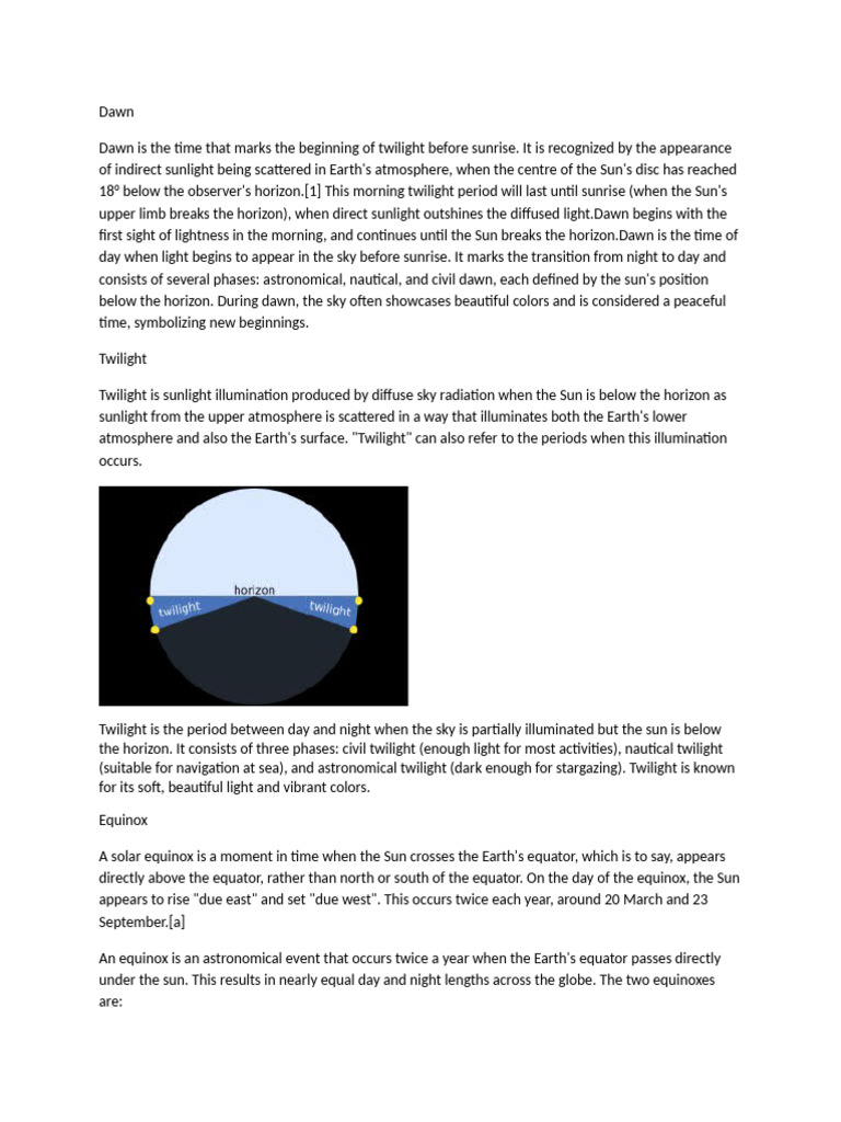 Geography project | PDF | Dawn | Twilight