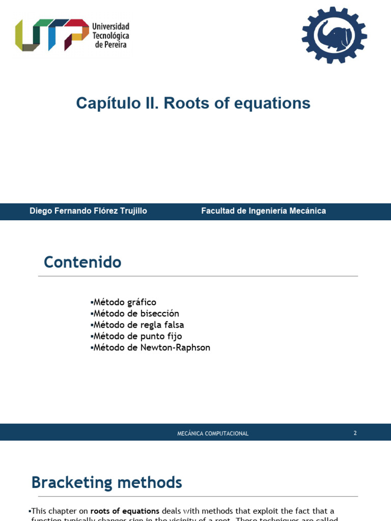 Capitulo 2 II. Roots of Equations | PDF | Numerical Analysis | Mathematics