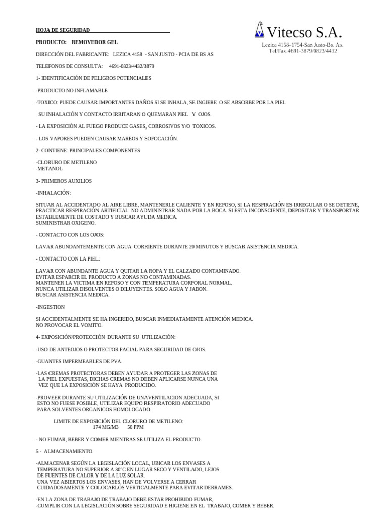 Ficha Tecnica Remo Gel 16-01-2023 | PDF | Agua Ficha Tecnica Remo Gel 16-01-2023 | PDF | Agua