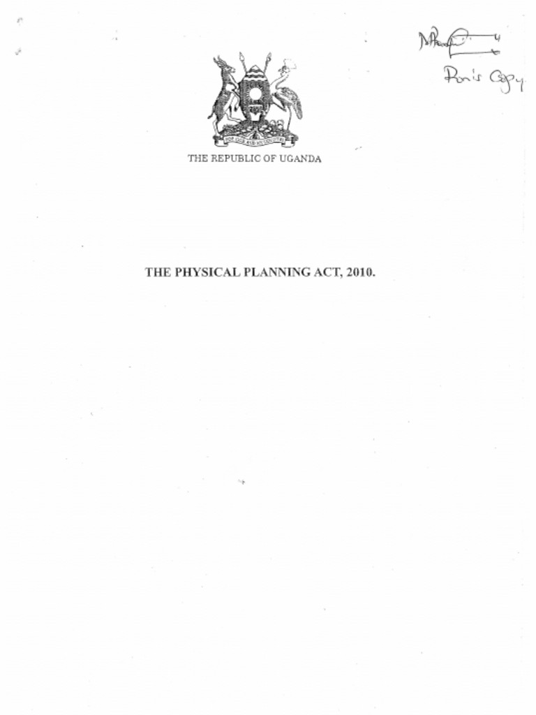 Physical Planning Act 2010 | PDF