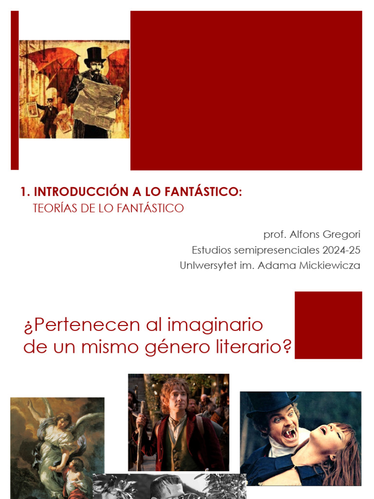 1 Introducción A Lo Fantástico - Zaoczne 2024-25 | PDF | Fantasía ...