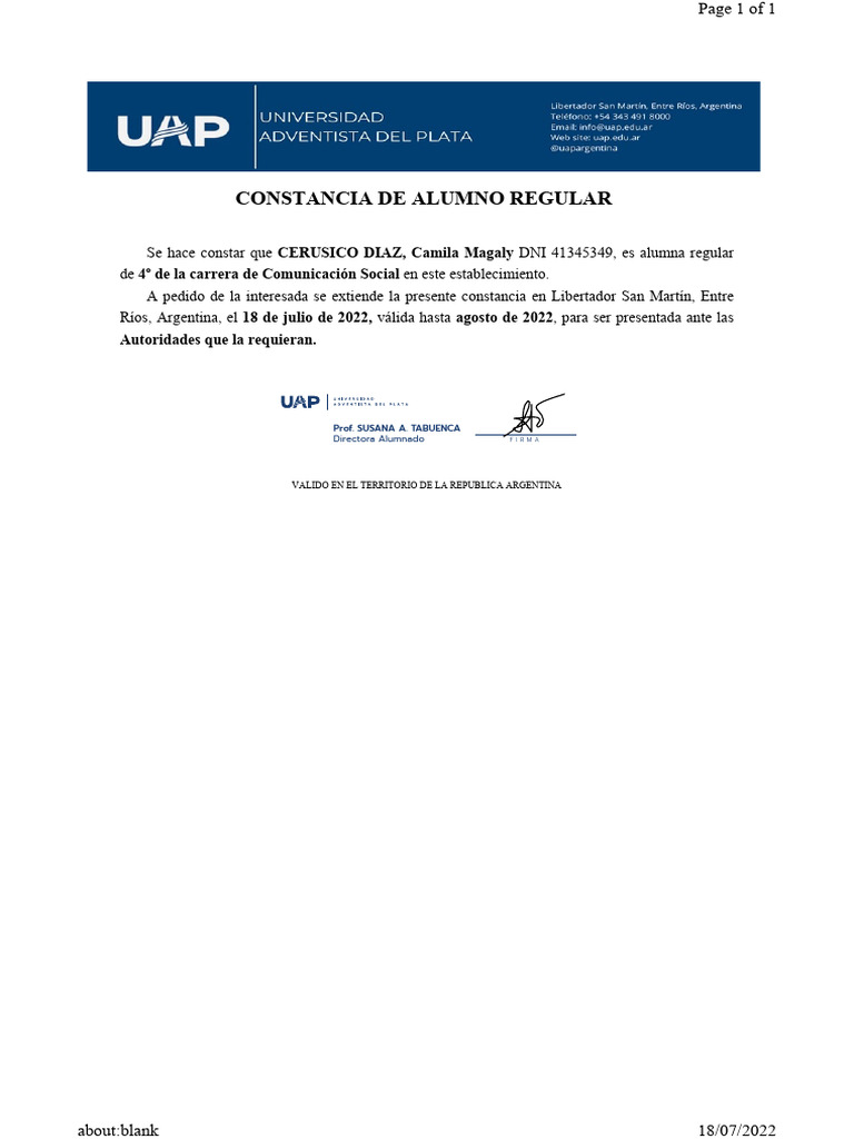 CERUSICO DIAZ, Camila Magaly | PDF