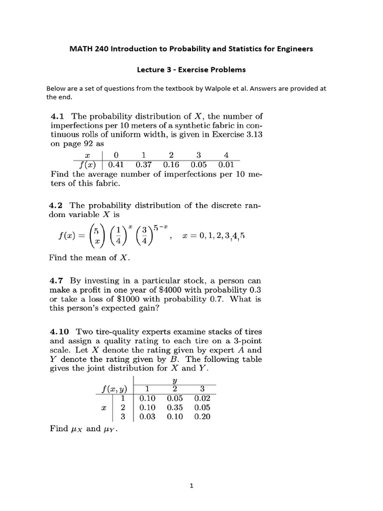 L3 - Exercises | PDF