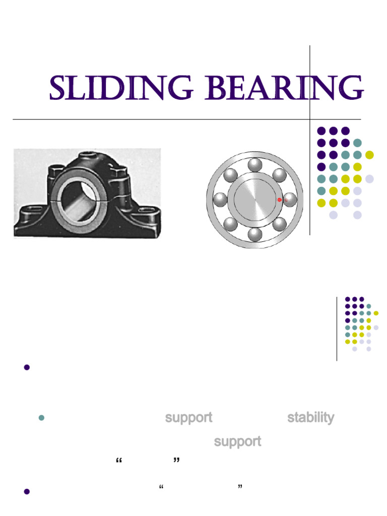 Sliding Contact Bearings Overview | PDF | Bearing (Mechanical) | Friction