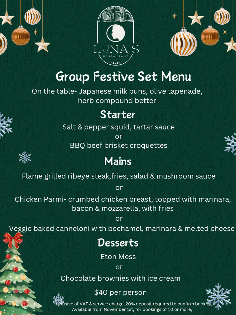Group Festive Set Menu Offer | PDF