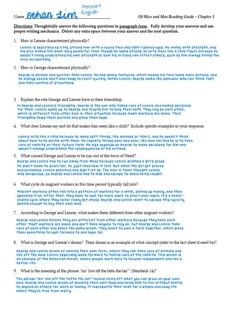 Chapter 1 Reading Guide | PDF