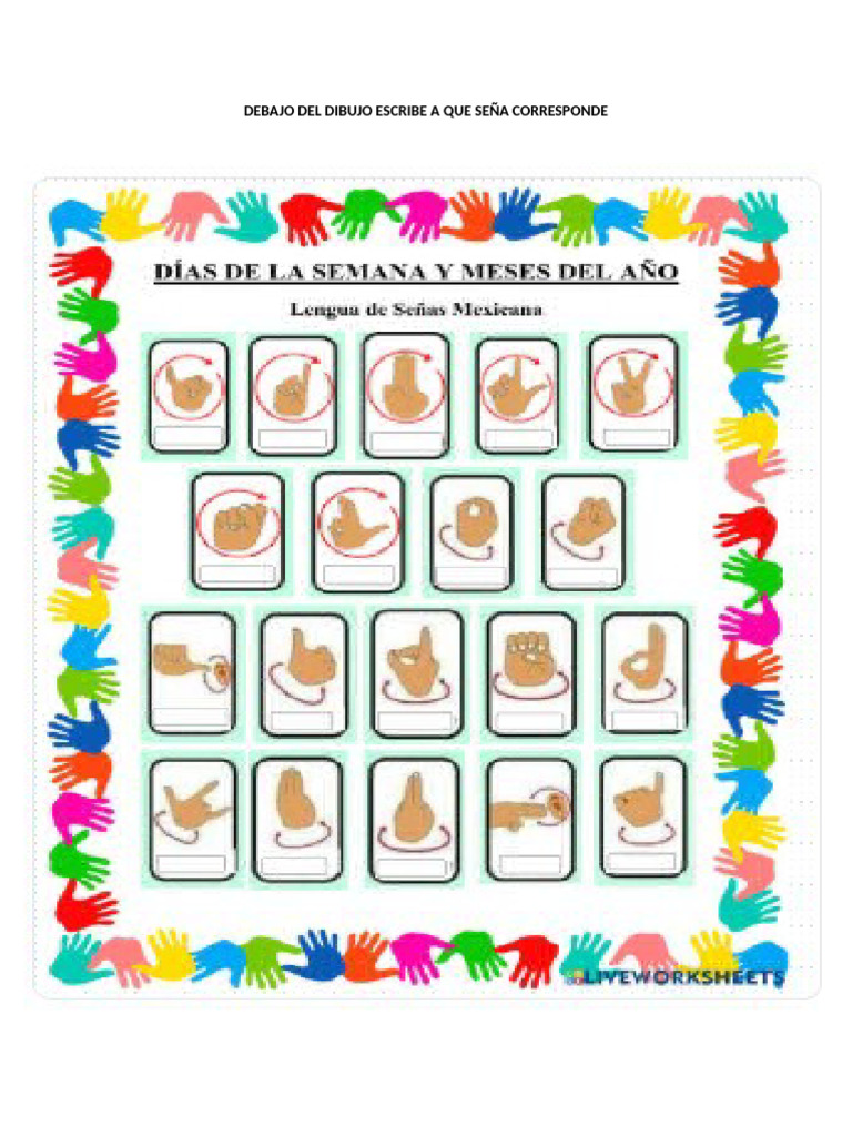 Actividad de Los Dias de La Semana y Los Meses Del Año | PDF
