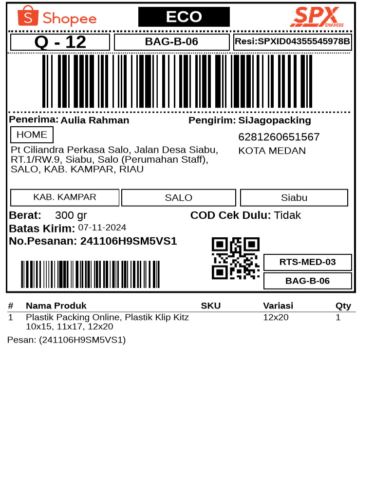 Pengiriman Plastik Packing ke Kampar | PDF