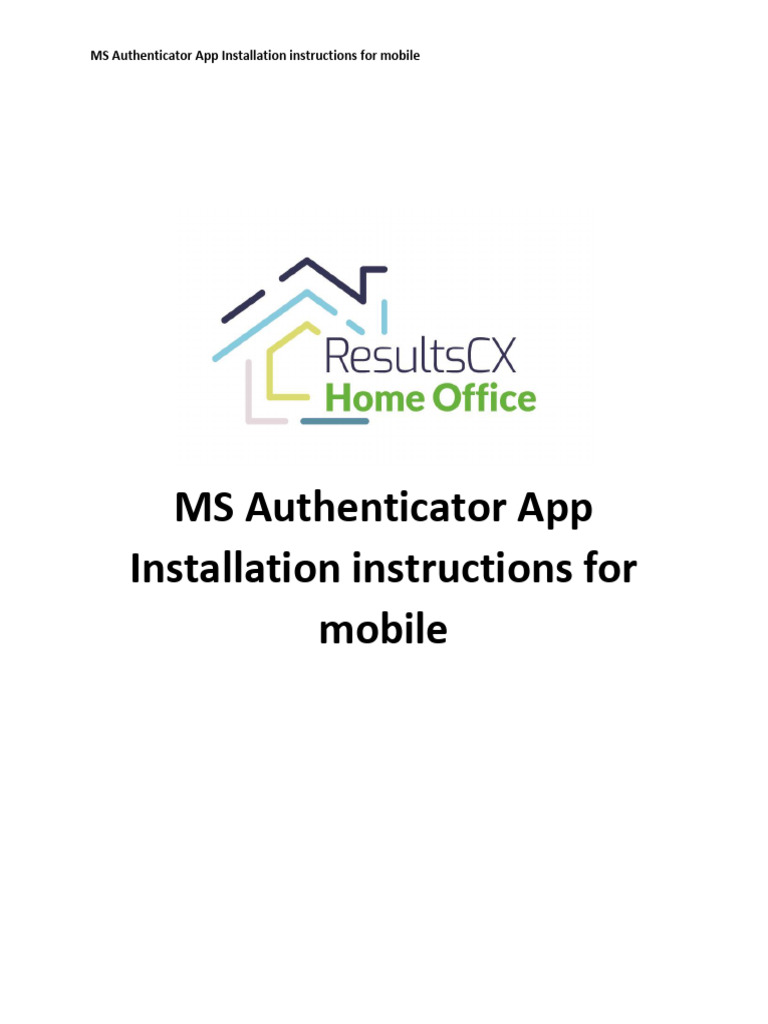 MS Authenticator App Installation | PDF