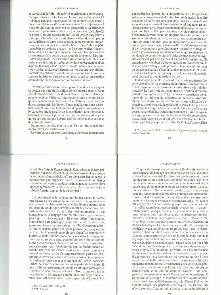 Meillassoux Corrélationisme | PDF