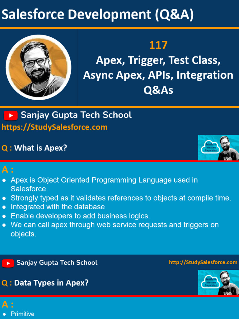 117 Salesforce Development Interview Q&As | PDF | Data Type | Software Engineering