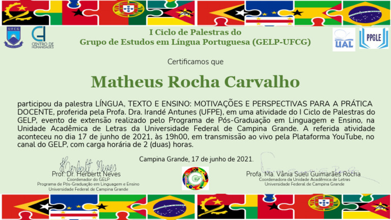 Certificado de Horas Complementares 2 | PDF