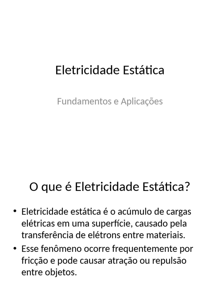 Eletricidade Estatica | PDF