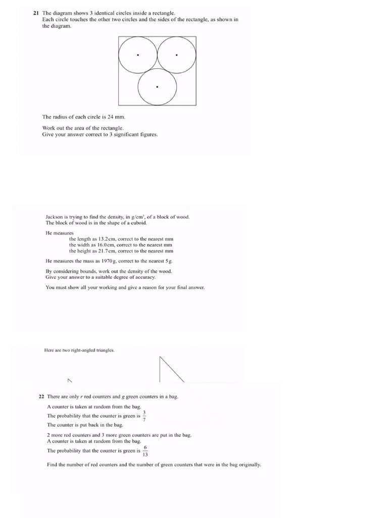 Maths Grade 9 Questions | PDF