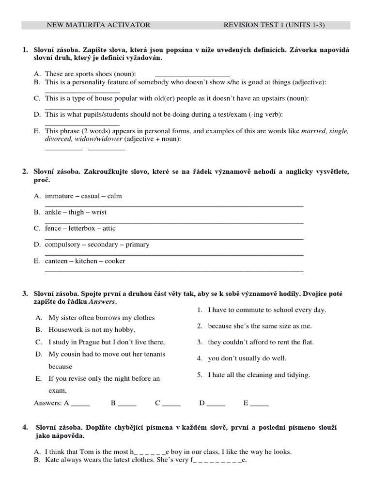 Revision Tests Complete | PDF