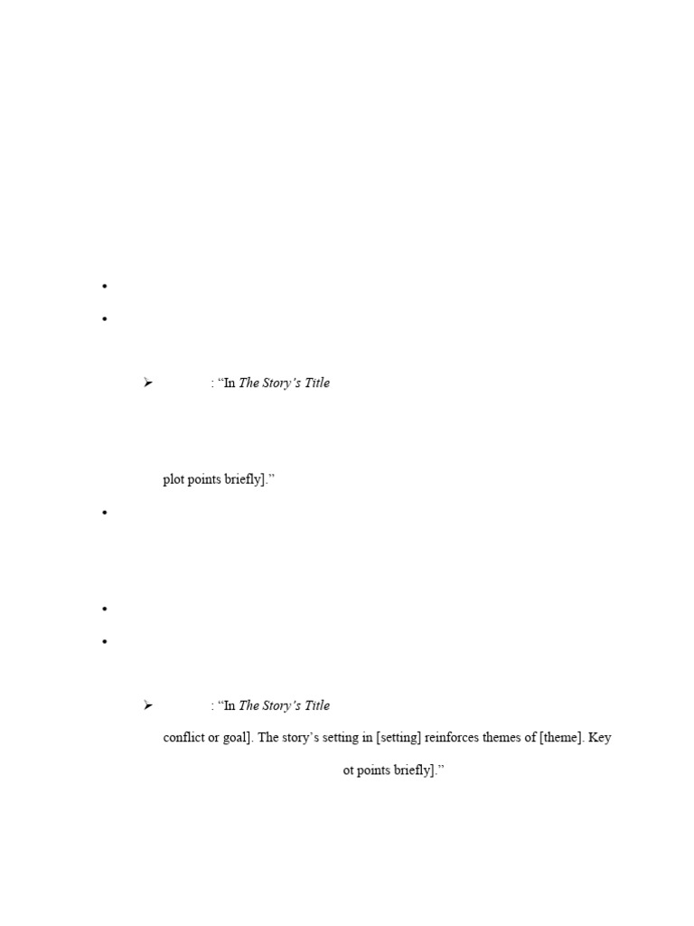 (The Project Title) Part 1: Theme Identification Short Story 1 Title and Author: Synopsis | PDF ...