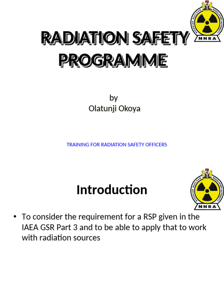 17-Radiation Safety Programme Edited | PDF | Dosimetry | Radiation ...