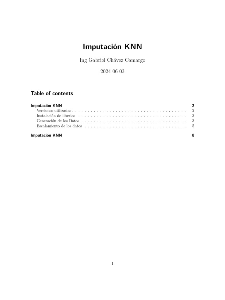 Imputación KNN | PDF | Lógica matemática | Ingeniería de software