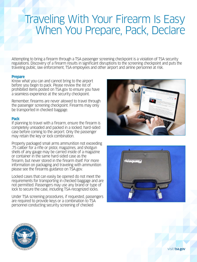 Transportation Security Administration Tsa National Firearms Document ...