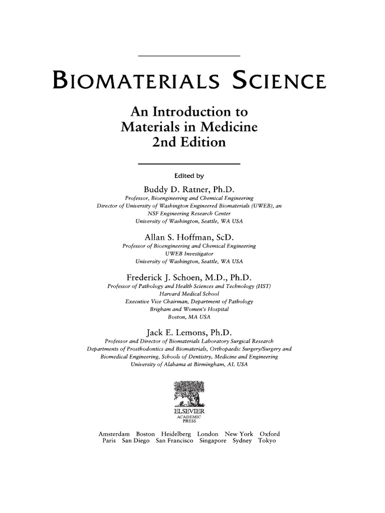 Ratner Biomaterials - Chapter - History of Biomaterials - Doplněk K 5 ...