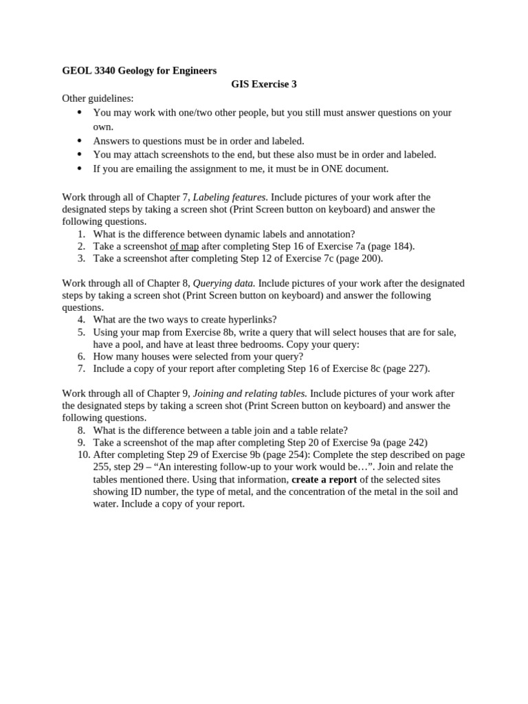 GIS Exercise 3 | PDF