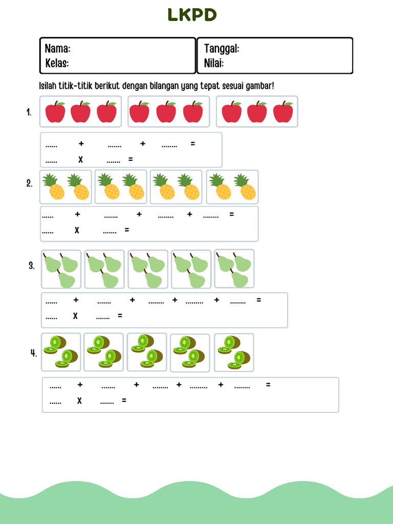 LKPD Perkalian Bergambar Kelas 2 | PDF | Metode & Bahan Ajar