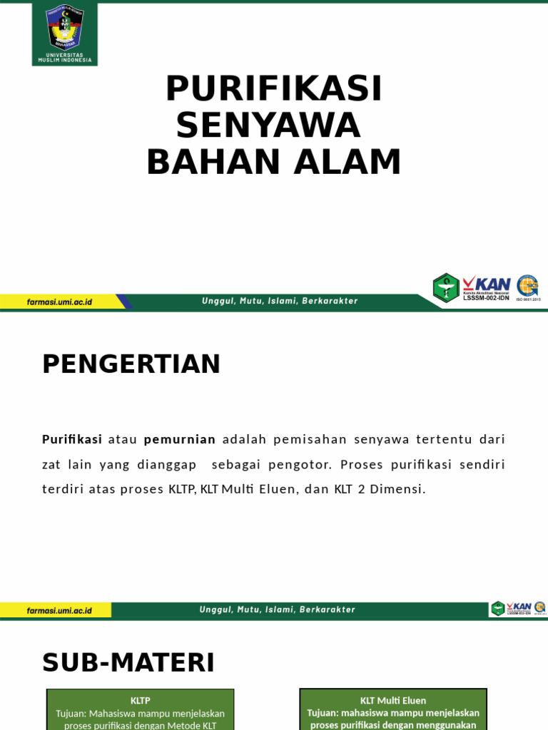 Purifikasi Senyawa Bahan Alam 1 Salinan | PDF