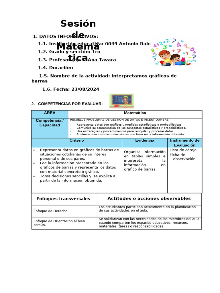 Mate Grafico de Barras | PDF | Estadísticas | Evaluación