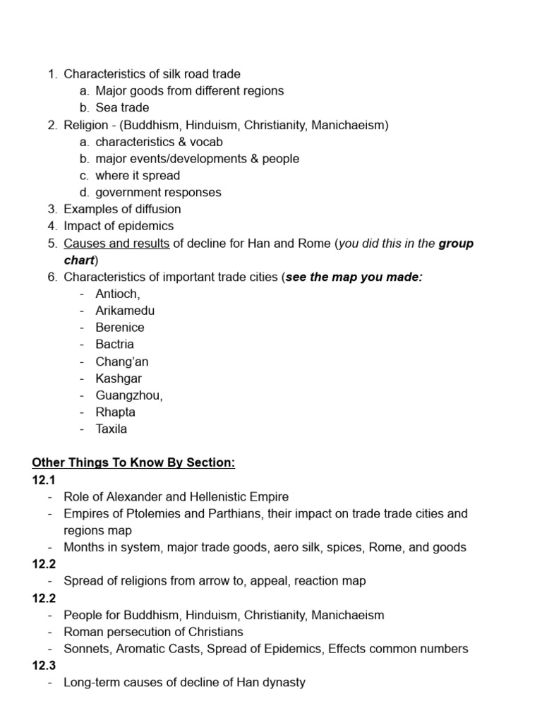 CH 12 Study Guide | PDF | Social Science | Travel