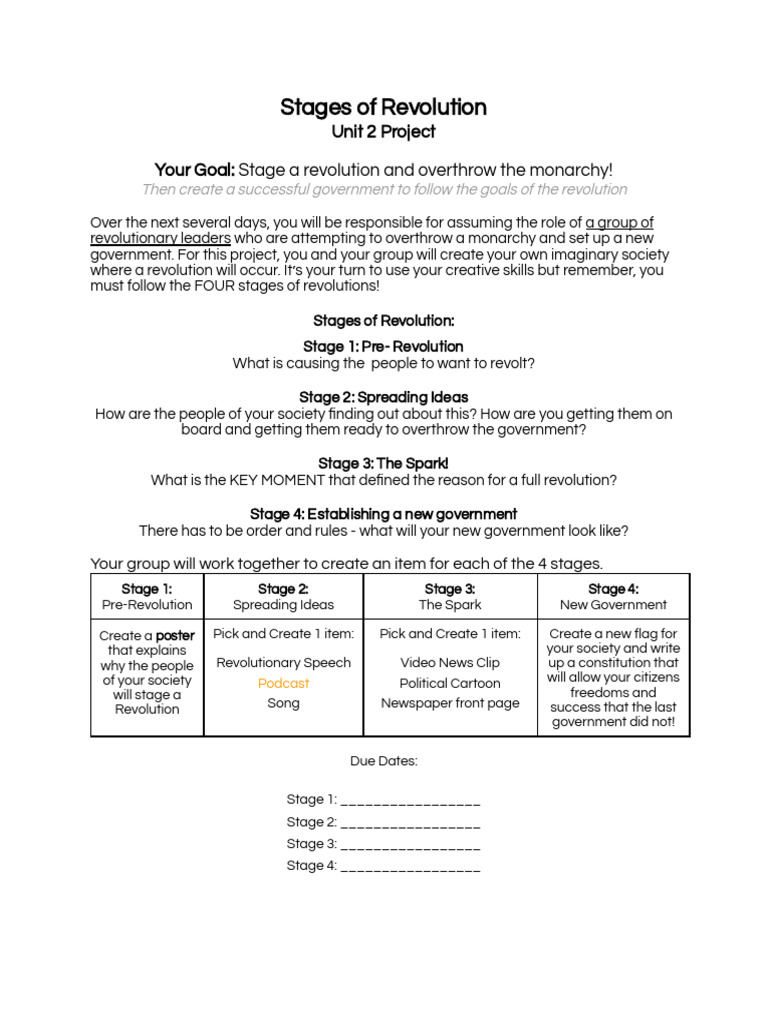 CPWH Revolutions Project '24 | PDF | Reason | Revolutions