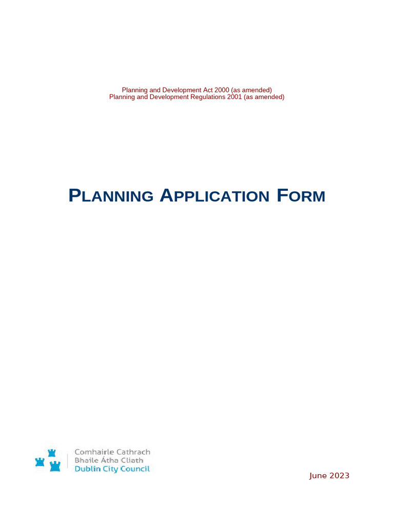 Dublin Planning Application Form Guide | PDF