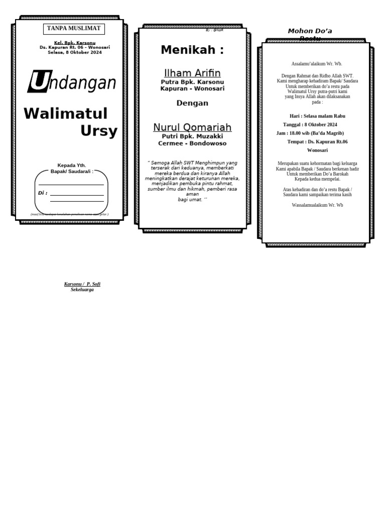 Undangan P. Karsono | PDF