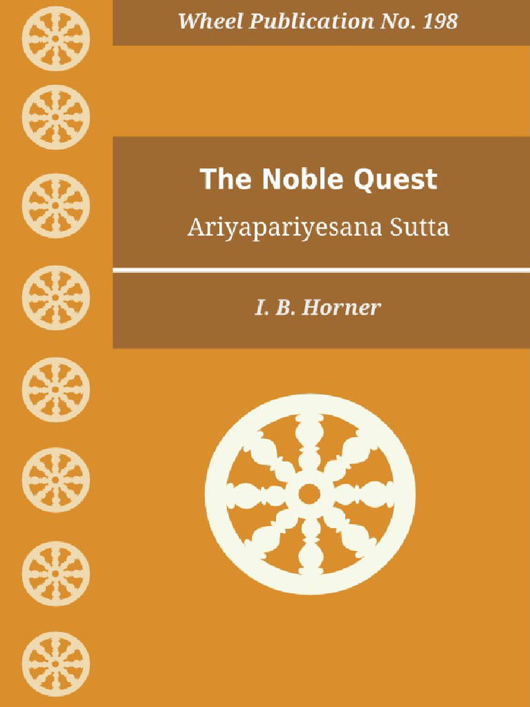 wh198 - Horner - The Noble Quest Ariyapariyesana Sutta | PDF | Indian ...