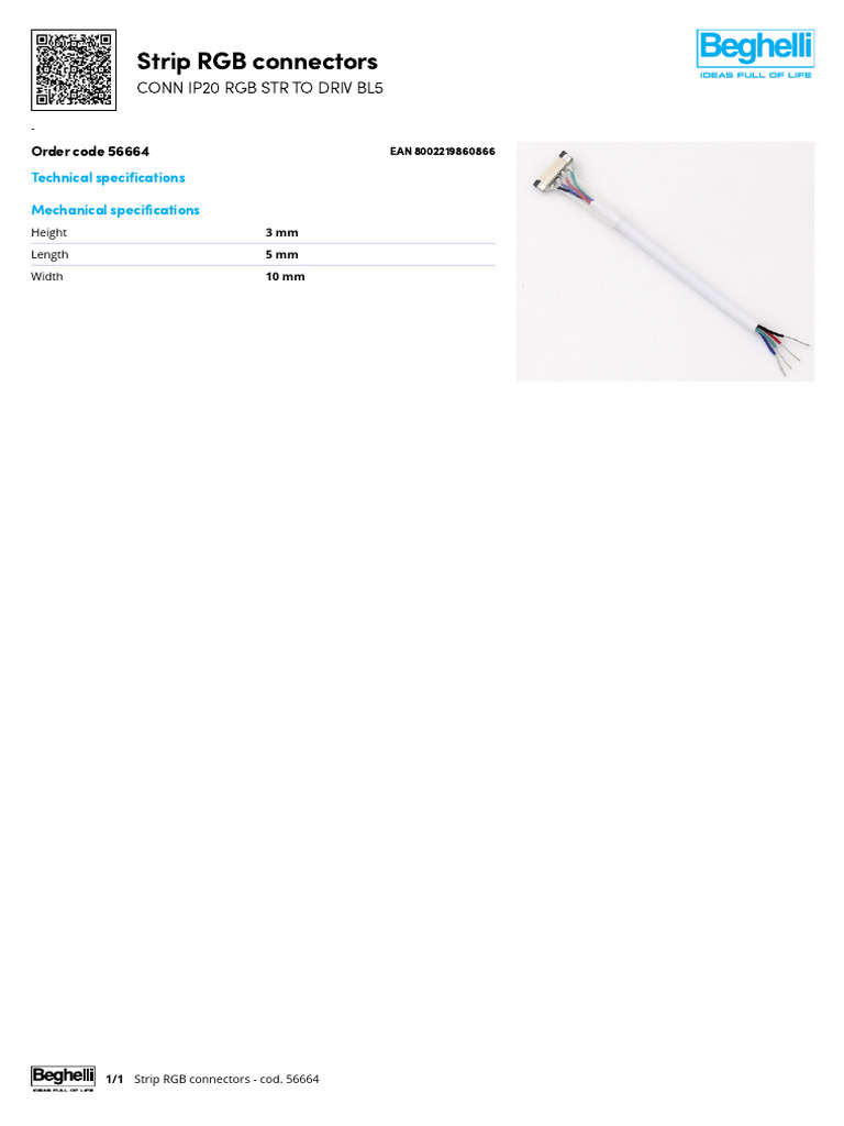 Beghelli - Strip RGB Connectors 56664 - en | PDF | Home & Garden