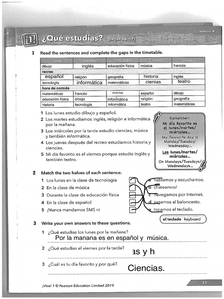 Unit 1, Que Estudias (Pages 56-57) | PDF