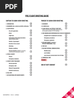 Preflight Briefing Checklist | PDF | Flight Attendant | Aviation