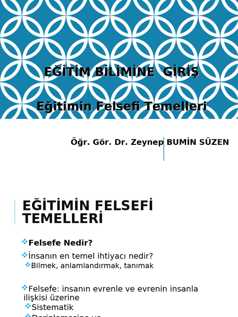 3 Hafta Felsefi Temeller | PDF