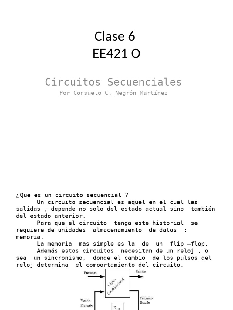 Clase 6 EE421 O 41216 | PDF | Ingeniería Informática | Electrónica
