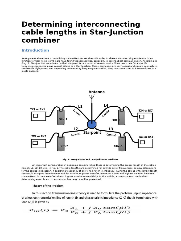 Determining Interconnecting Cable Lengths in Star | PDF | Transmission ...