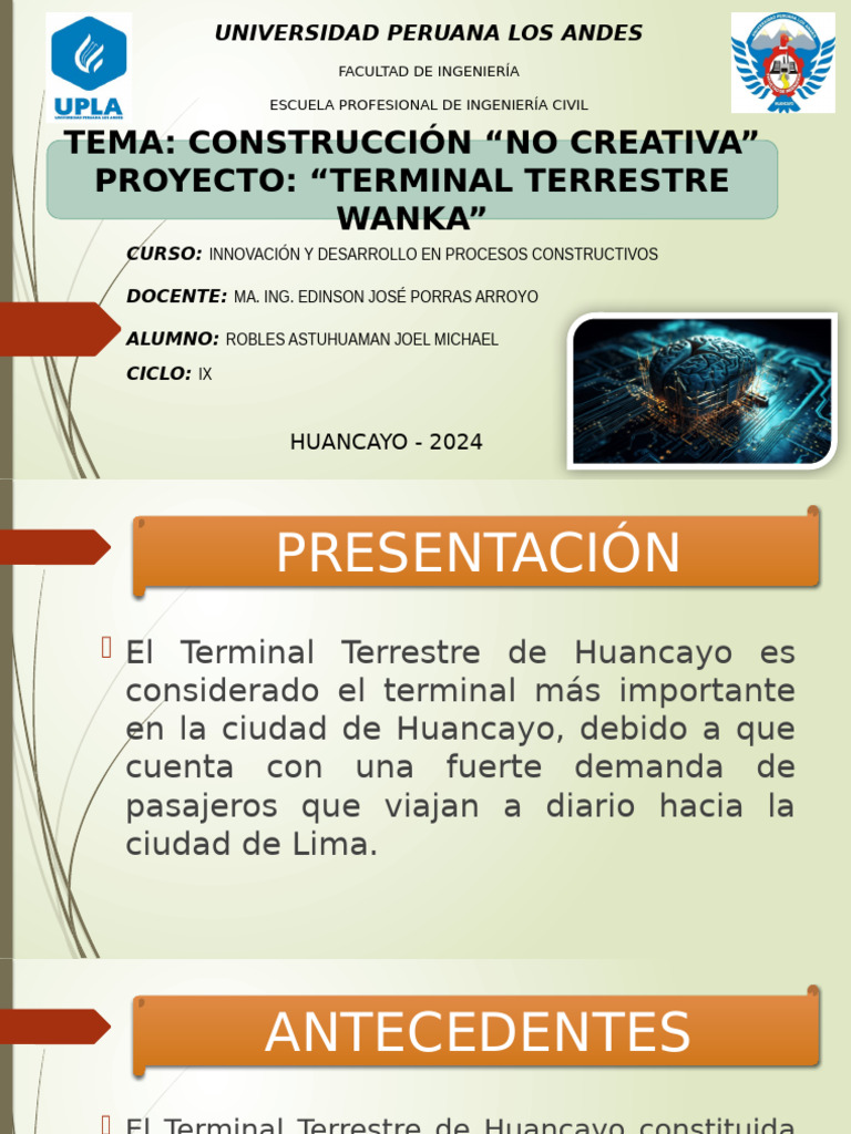Exposición (Joel Robles Astuhuaman) | PDF | Diseño | Transporte